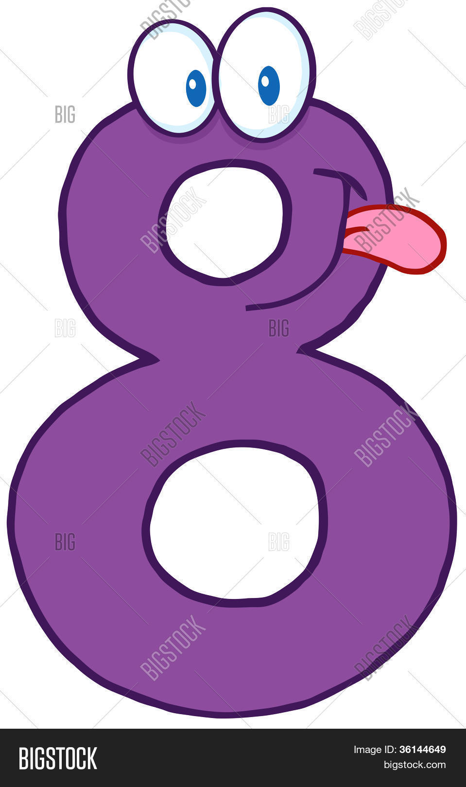 Number Eight Cartoon Image & Photo (Free Trial) | Bigstock