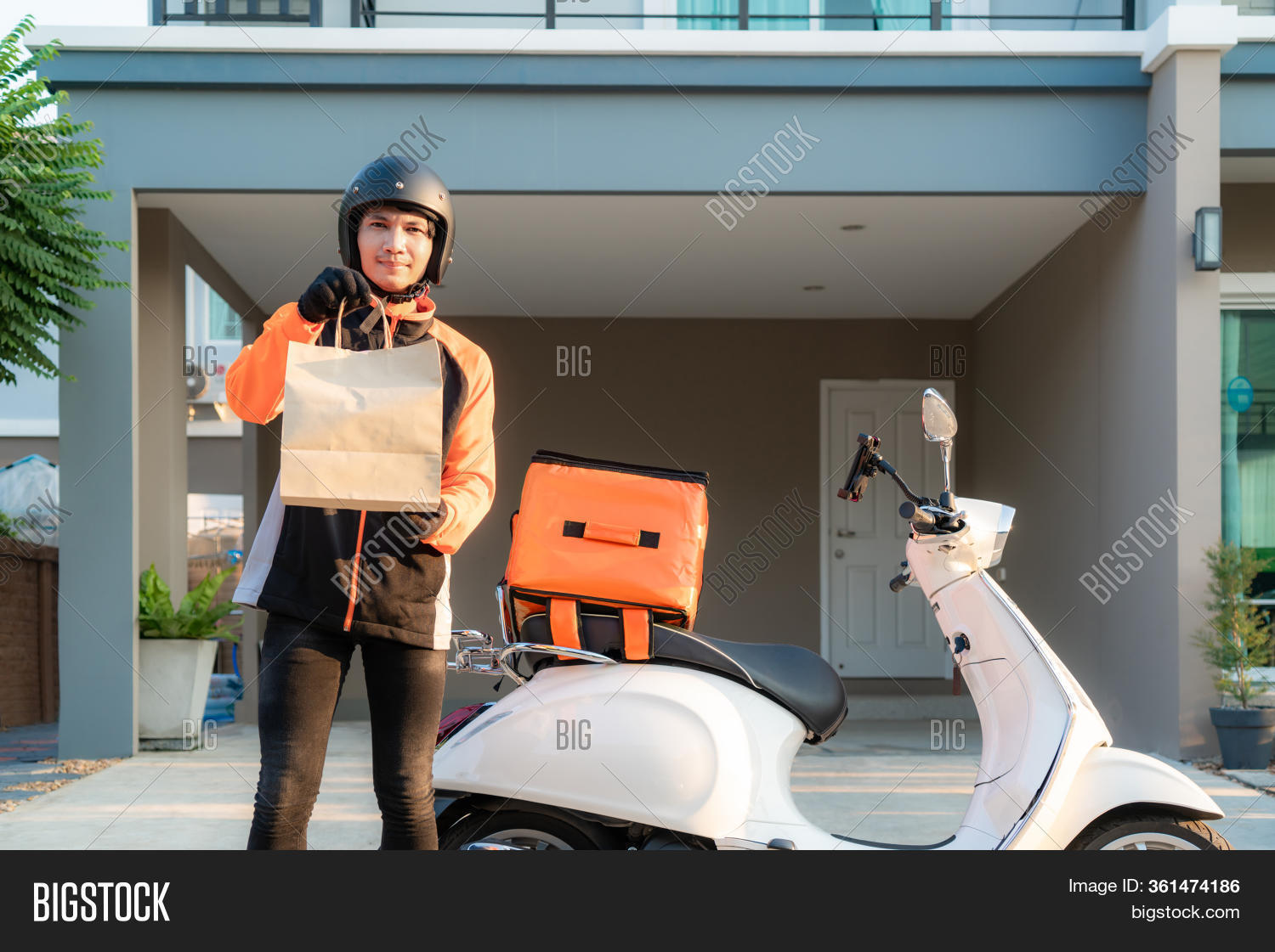Delivery Asian Man Image & Photo (Free Trial) | Bigstock