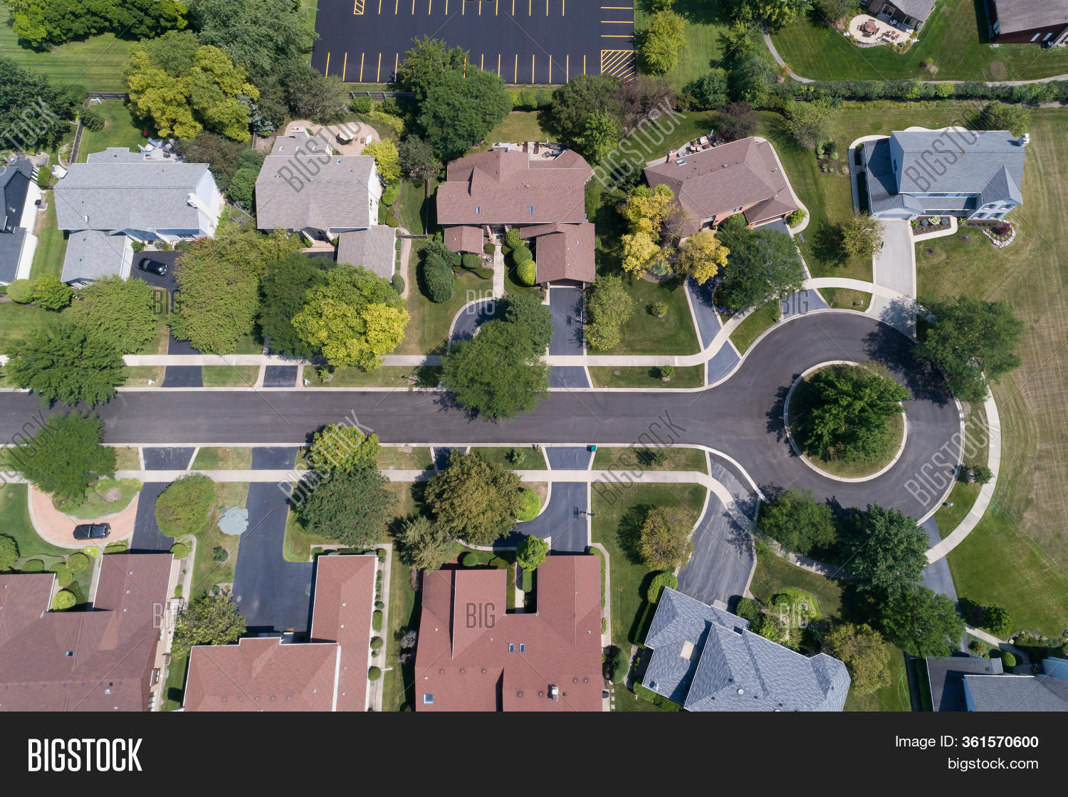 Aerial View Tree-lined Image & Photo (Free Trial) | Bigstock