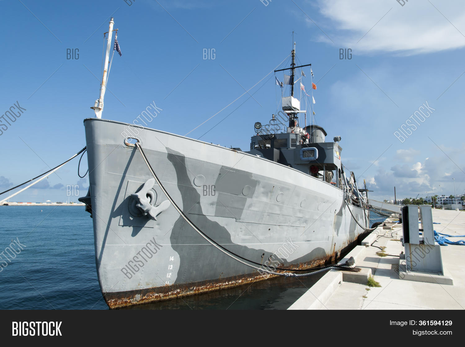 Small Navy Ship Moored Image & Photo (Free Trial) | Bigstock