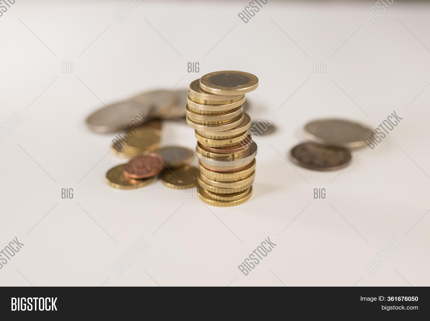 Pile Coin Front Coins Image & Photo (Free Trial) | Bigstock