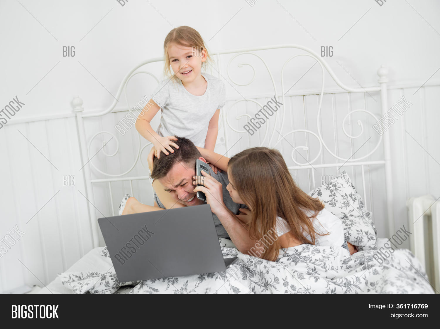 Kids Interfere Daddy Image & Photo (Free Trial) | Bigstock
