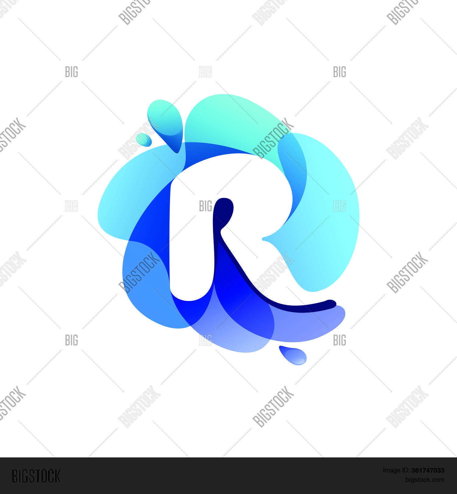 Letter R Pure Water Vector & Photo (Free Trial) | Bigstock