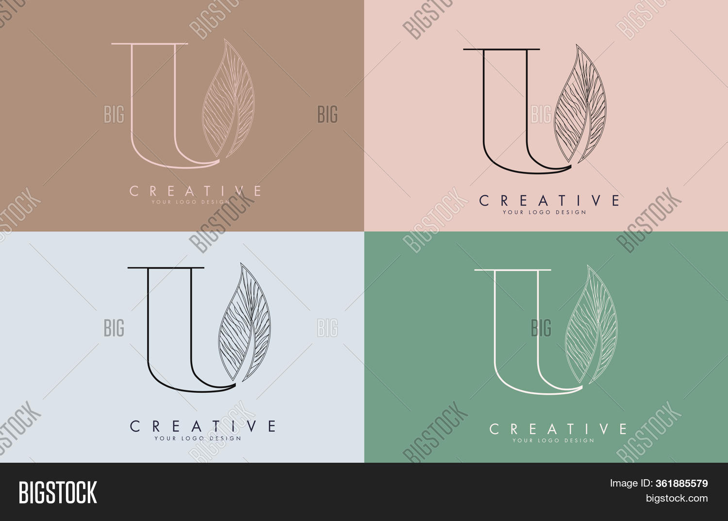 Outline Letter U Logo Vector & Photo (Free Trial) | Bigstock