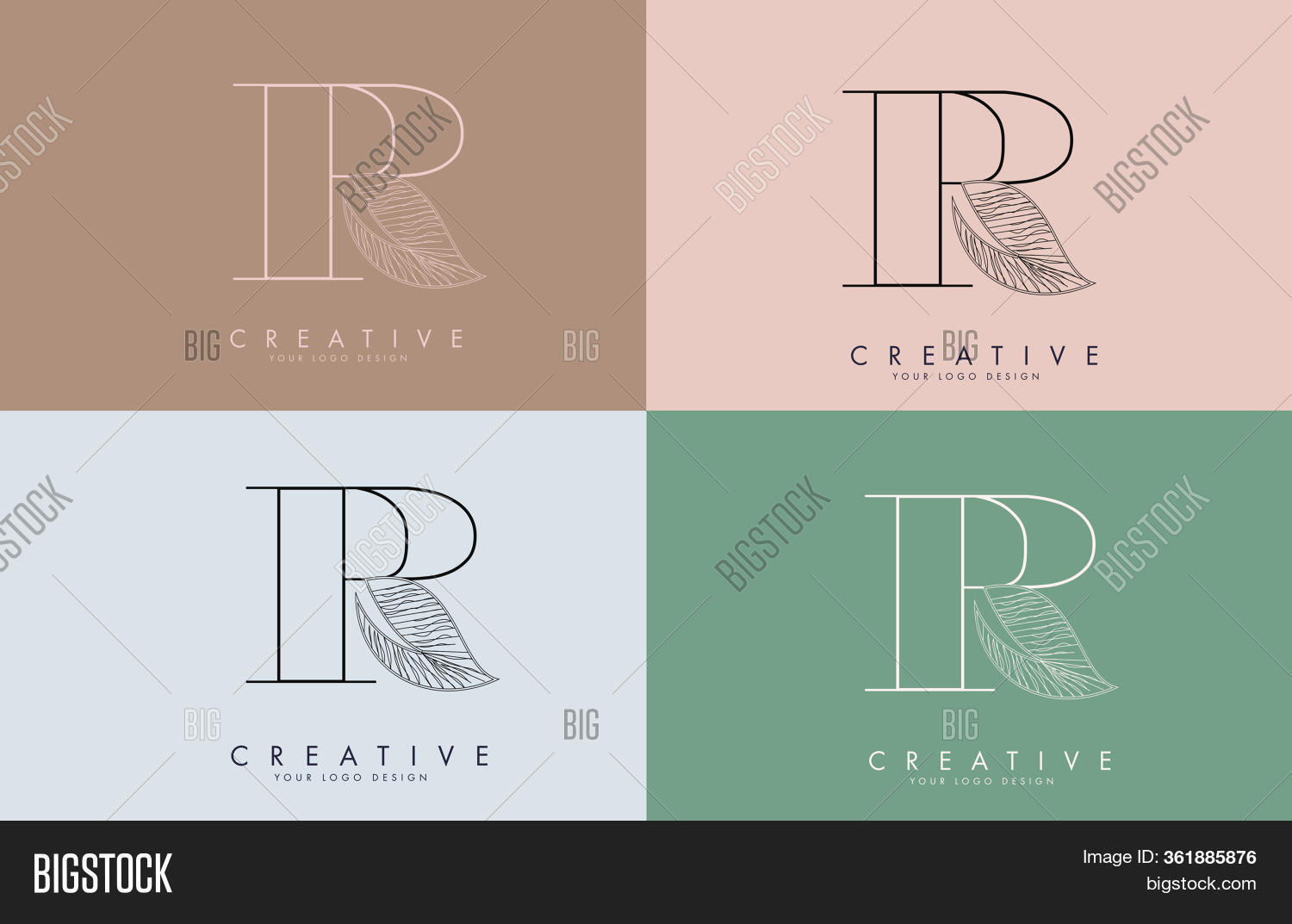 Outline Letter R Logo Vector & Photo (Free Trial) | Bigstock