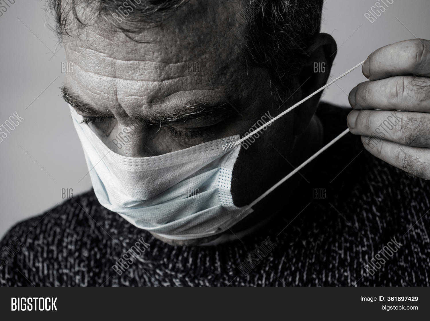 Adult Man Medical Mask Image & Photo (Free Trial) | Bigstock