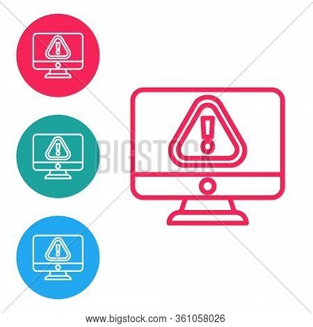 Red Line Computer Vector & Photo (Free Trial) | Bigstock