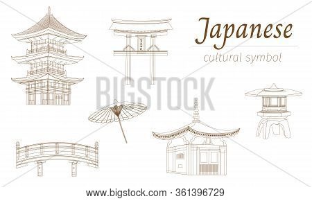 Set Contour Japanese Vector & Photo (Free Trial) | Bigstock