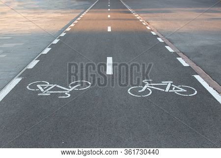 Marking Bike Path On Image & Photo (Free Trial) | Bigstock