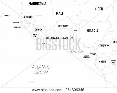 Western Africa Map. Vector & Photo (Free Trial) | Bigstock