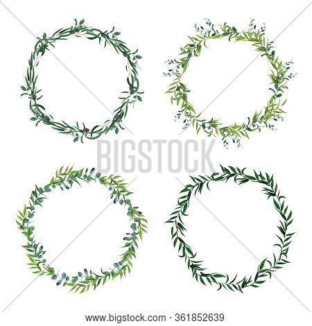 Round Leaf Borders. Vector & Photo (Free Trial) | Bigstock