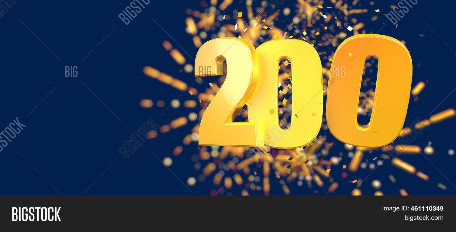 Gold Number 200 Image & Photo (Free Trial) | Bigstock