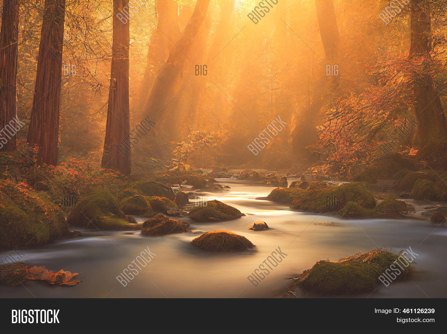 Peaceful River Flowing Image & Photo (Free Trial) | Bigstock