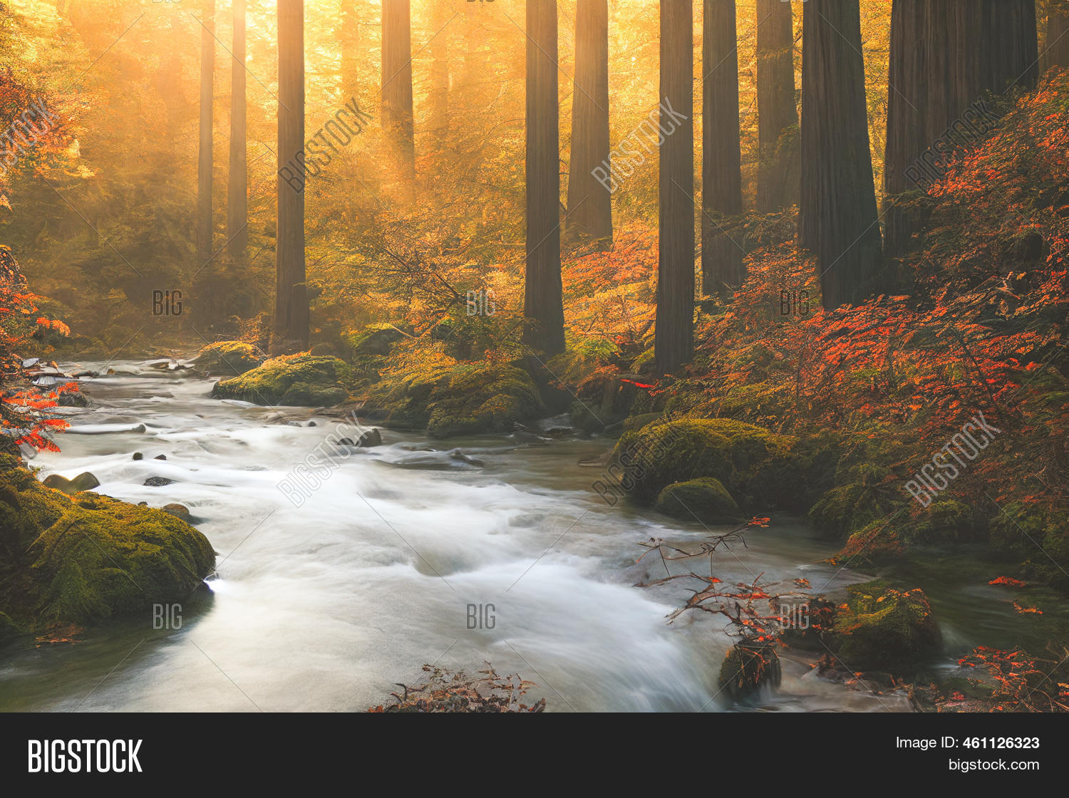Peaceful River Flowing Image & Photo (Free Trial) | Bigstock