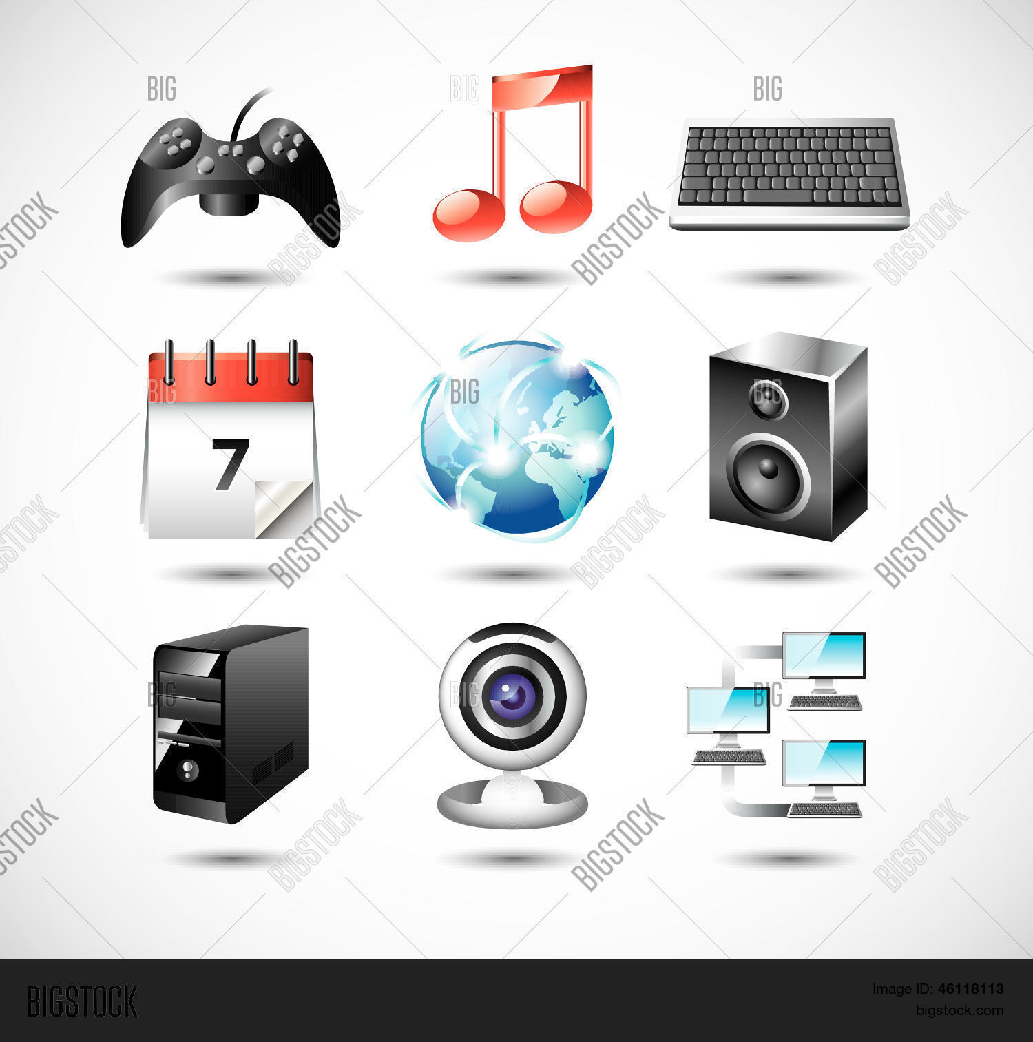 Computer System Icons Vector & Photo (Free Trial) | Bigstock