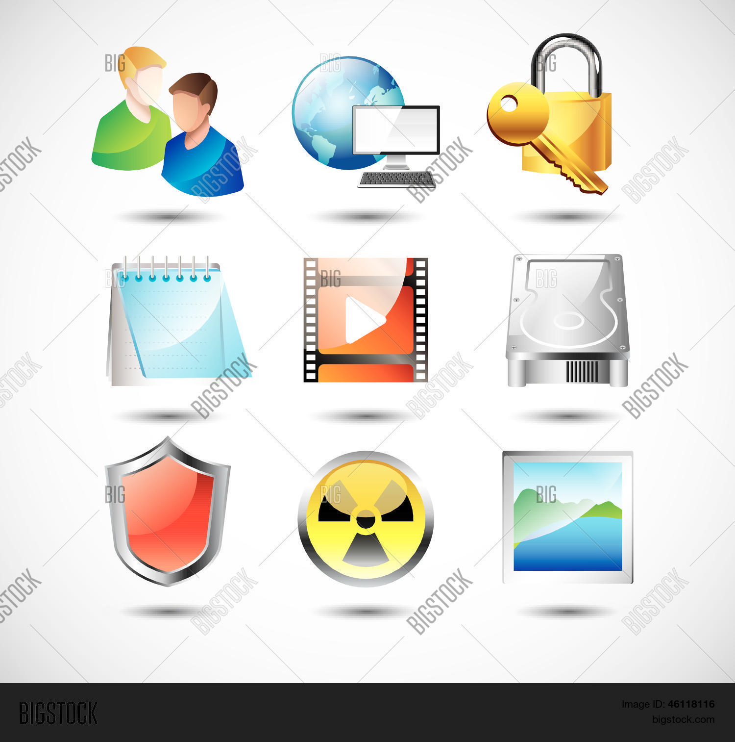 Computer System Icons Vector & Photo (Free Trial) | Bigstock