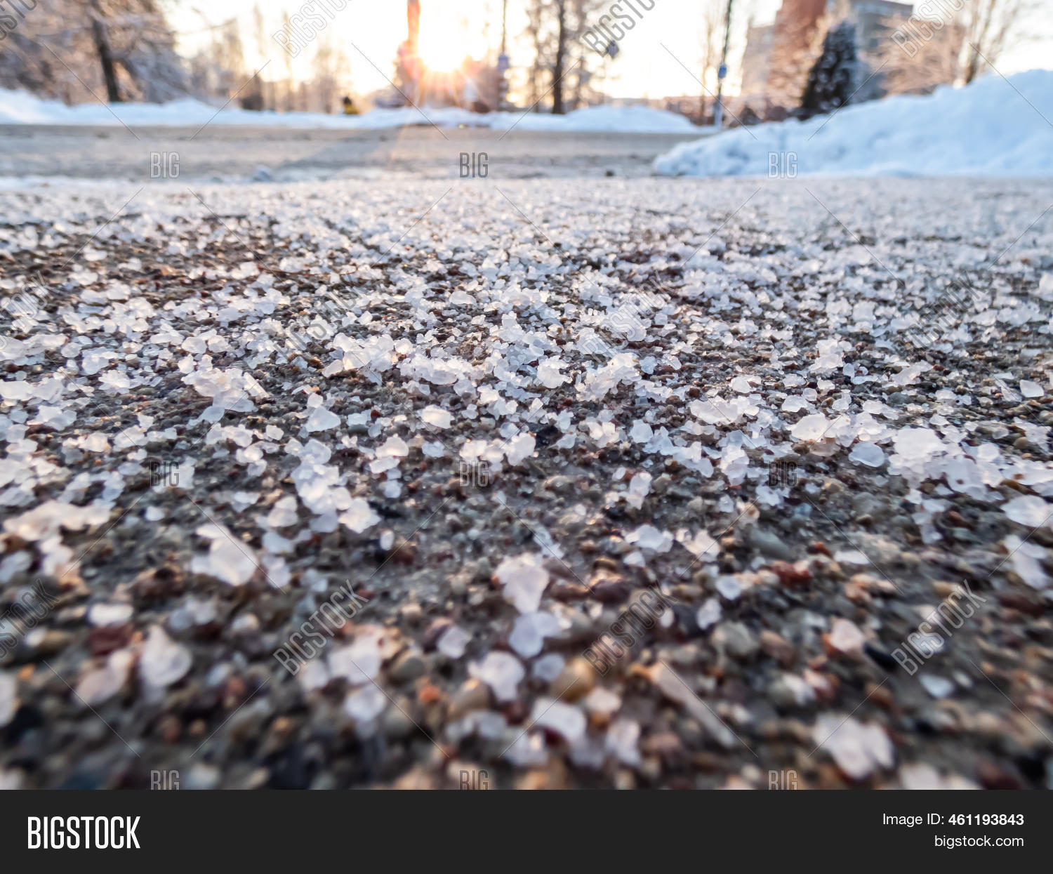 Salt Grains On Icy Image & Photo (Free Trial) | Bigstock