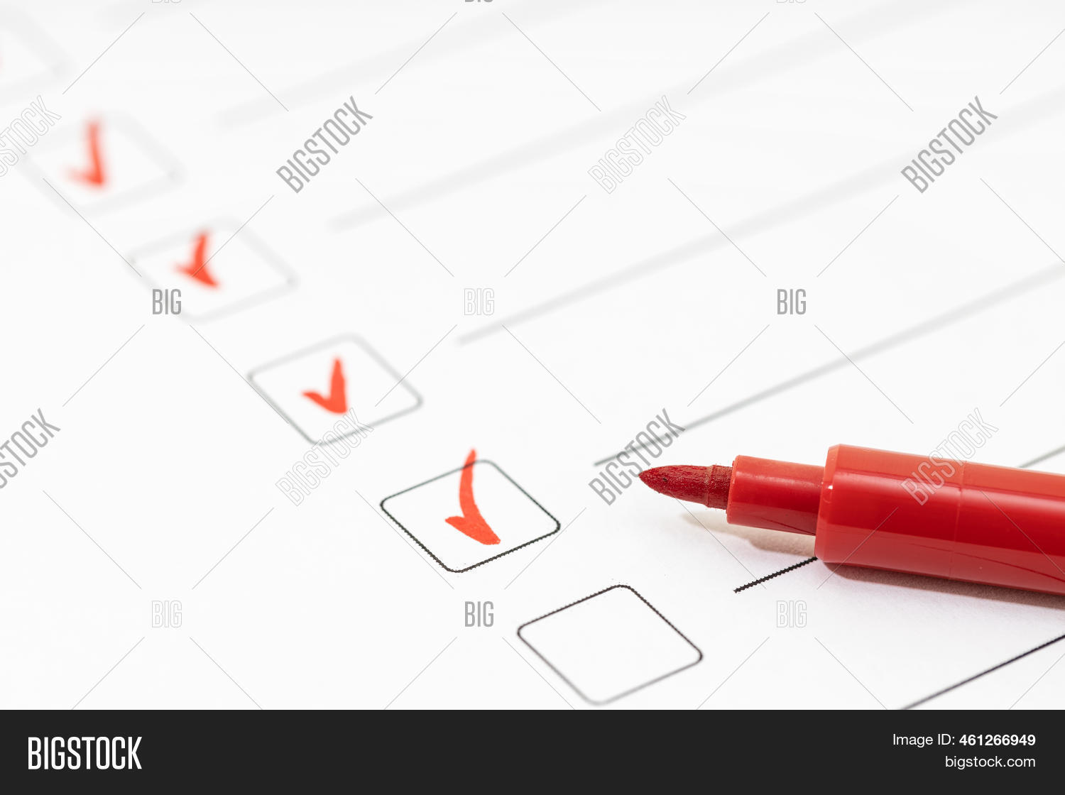 Checklist Sheet Red Image & Photo (Free Trial) | Bigstock