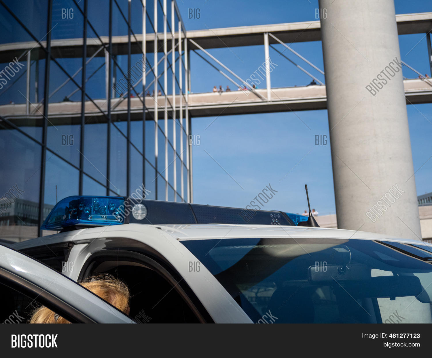 Blue Light Police Car Image & Photo (Free Trial) | Bigstock
