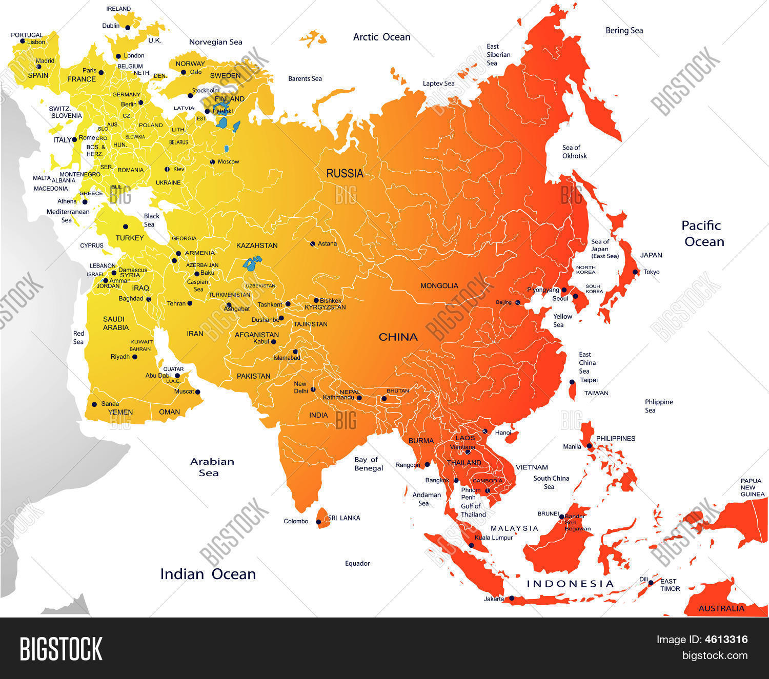 Political Map Eurasia Vector & Photo (Free Trial) | Bigstock