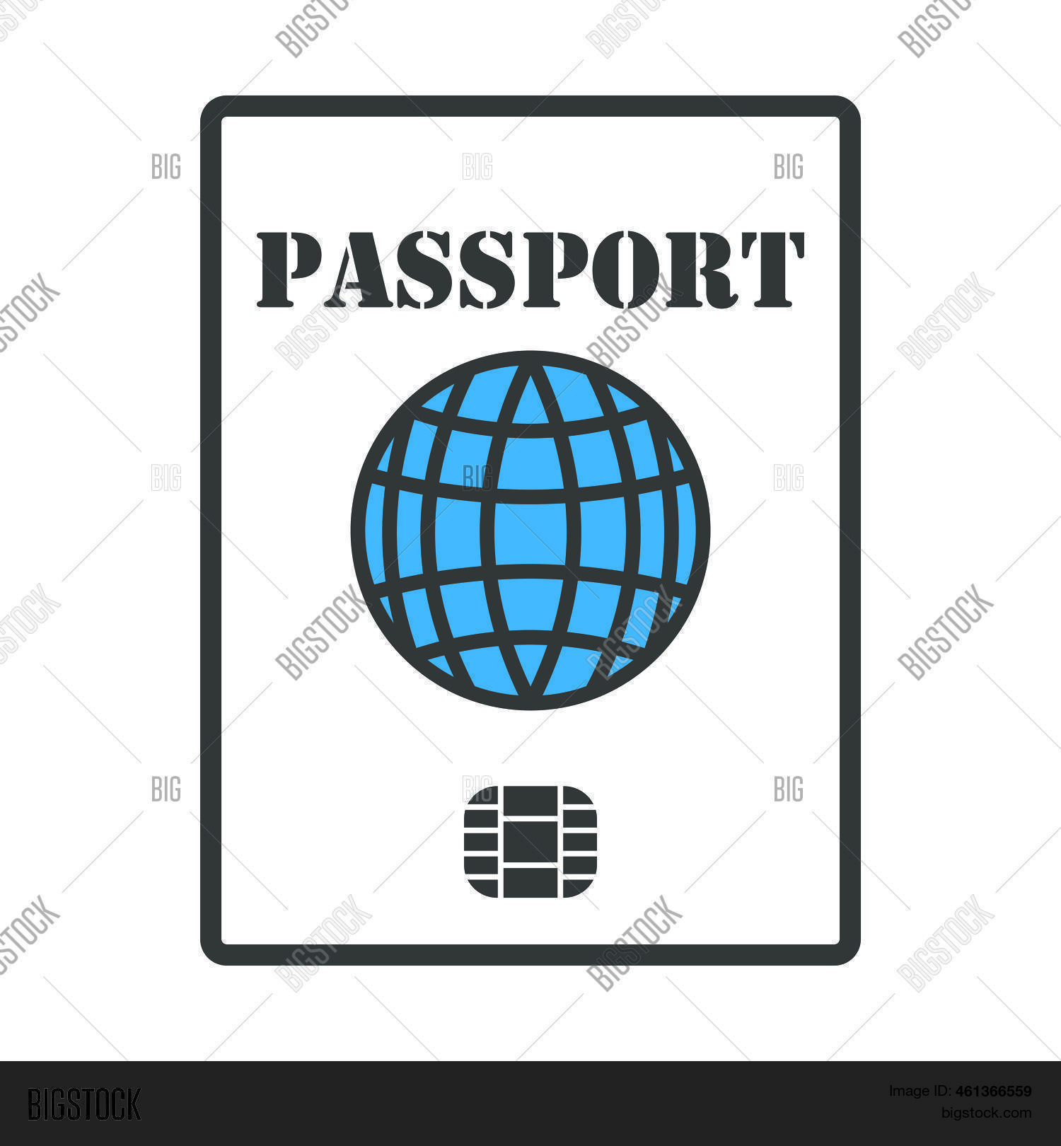 Icon Passport Chip. Vector & Photo (Free Trial) | Bigstock
