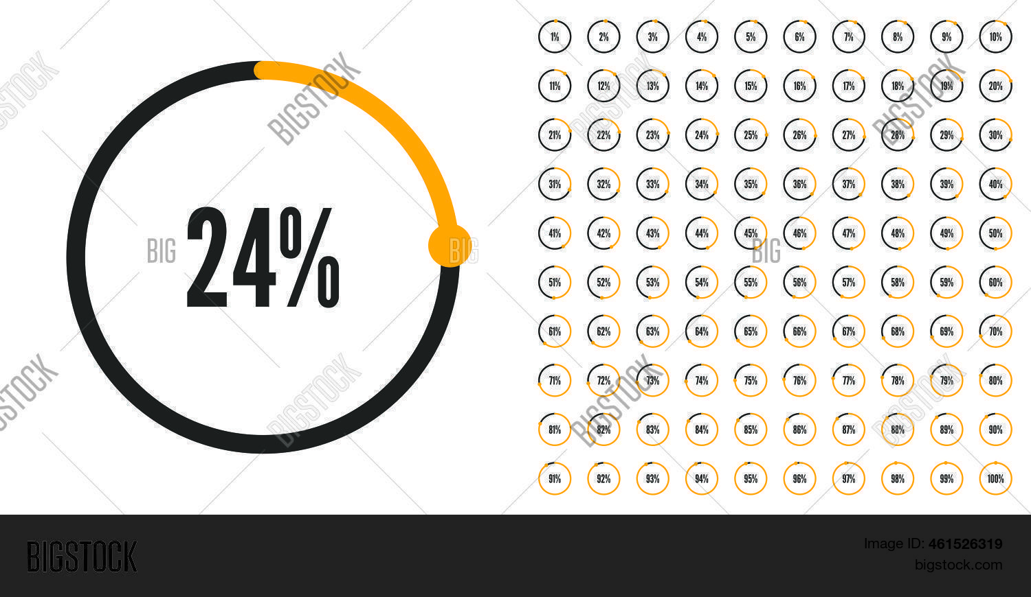 Set Percentage Vector & Photo (Free Trial) | Bigstock