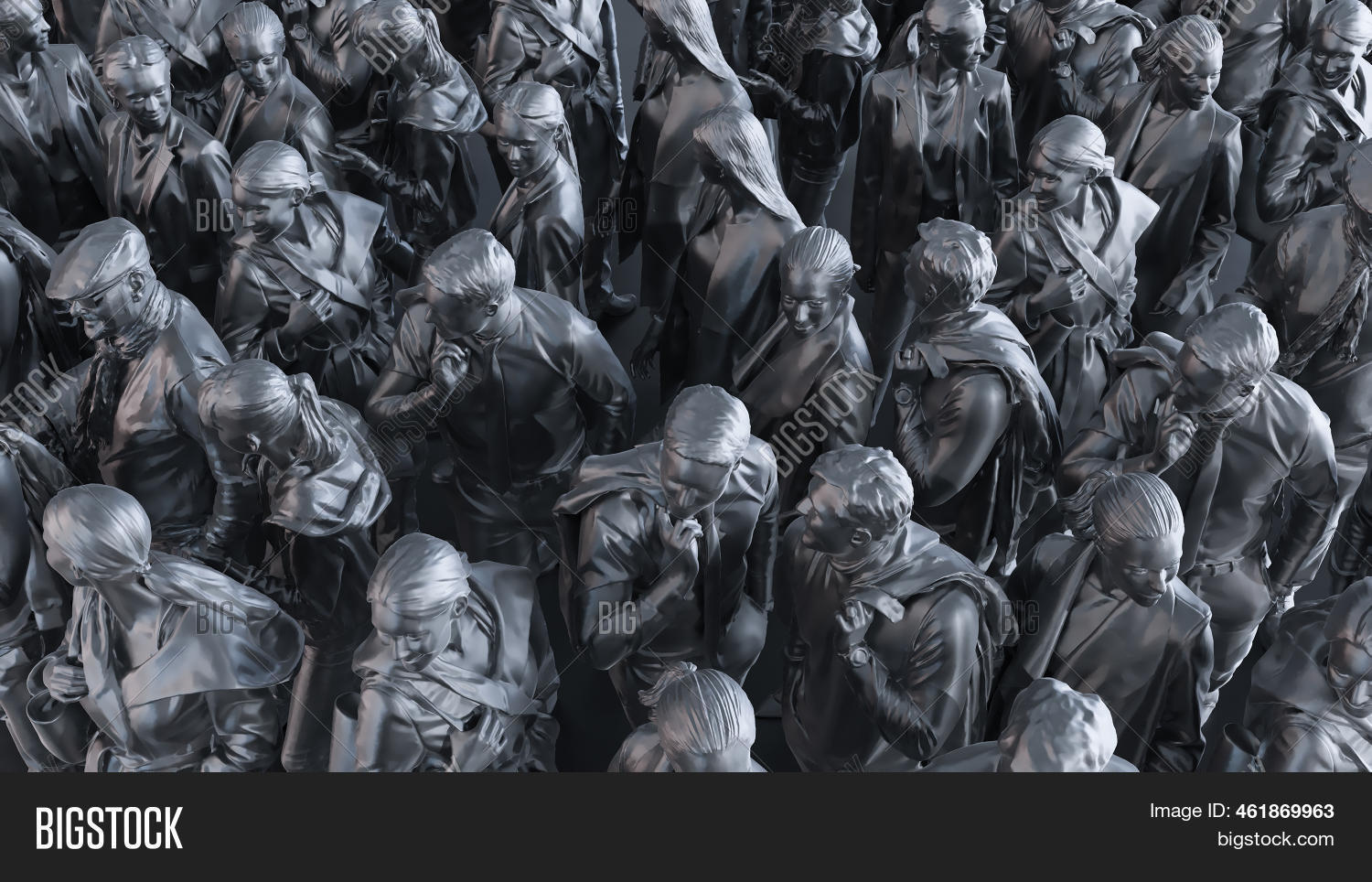 3d Render Black Crowd Image & Photo (Free Trial) | Bigstock
