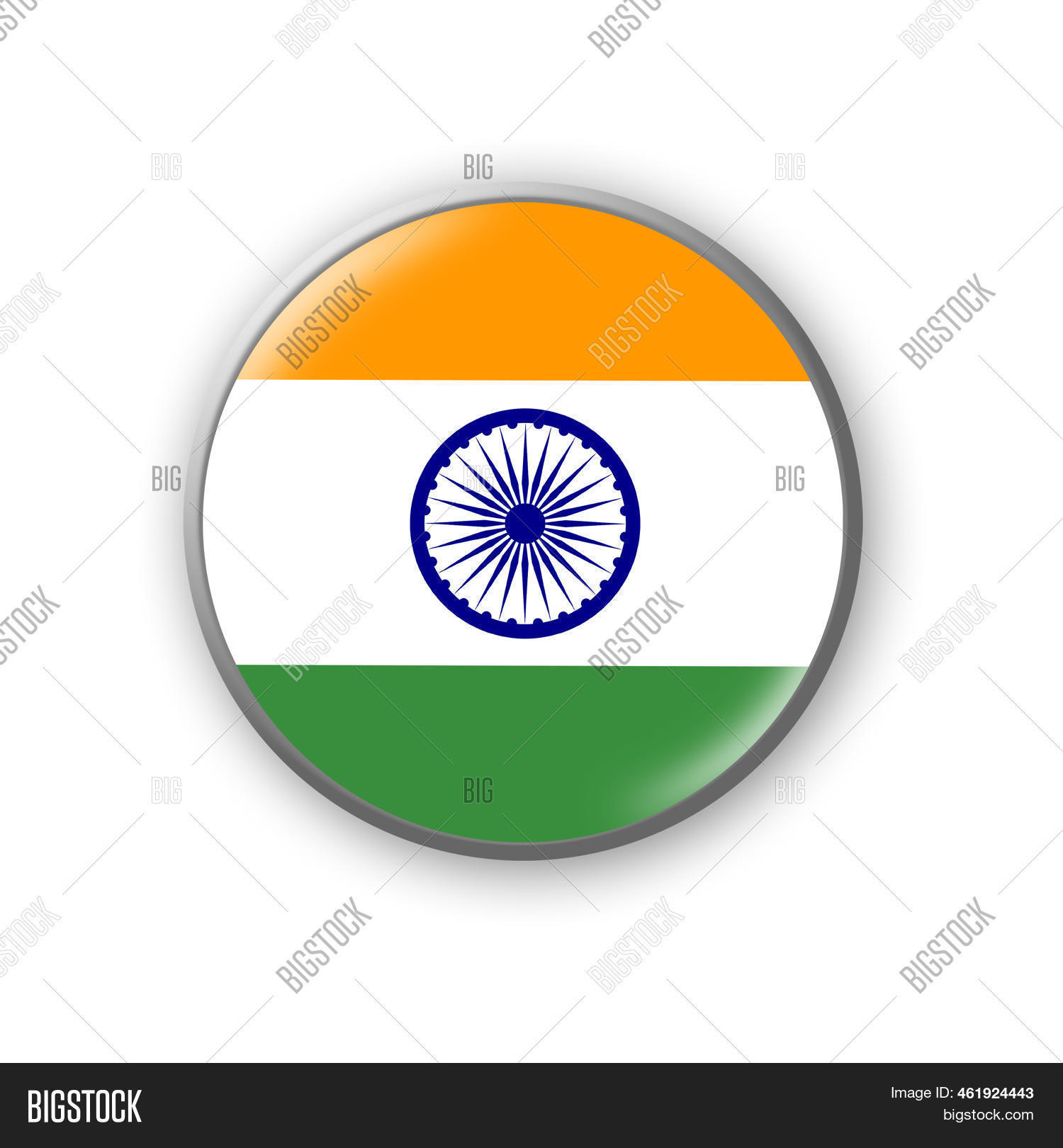 India Flag. Round Image & Photo (Free Trial) | Bigstock