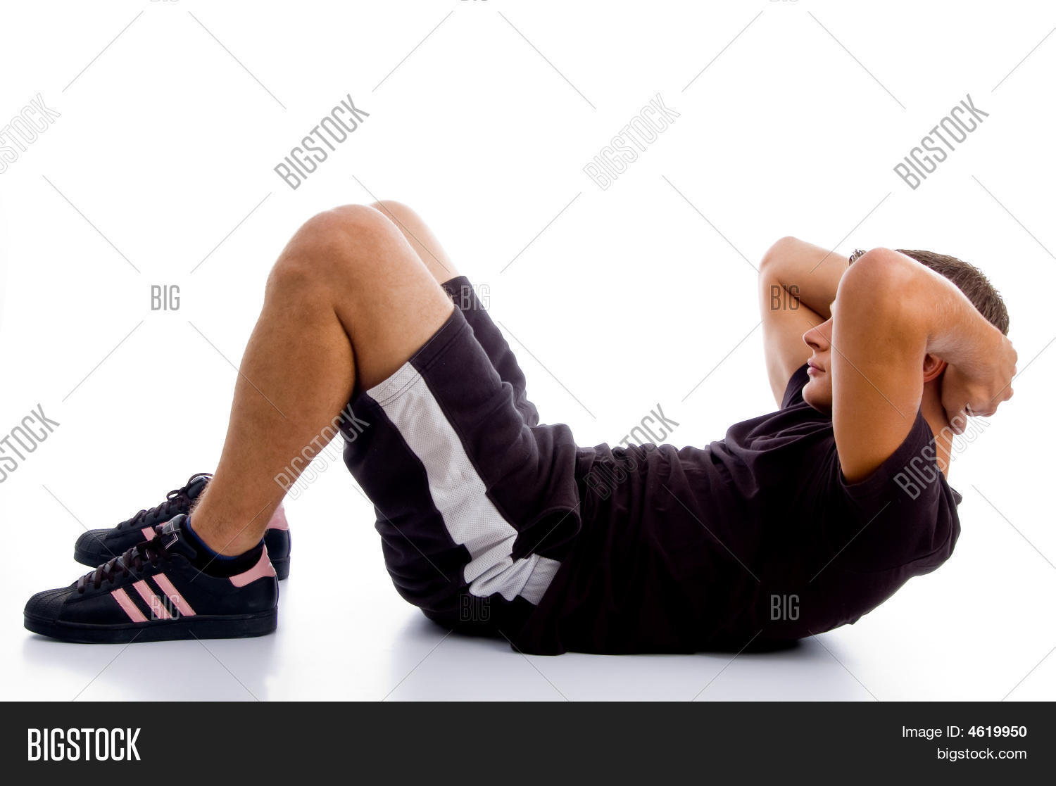 Man Doing Crunches Image & Photo (Free Trial) | Bigstock