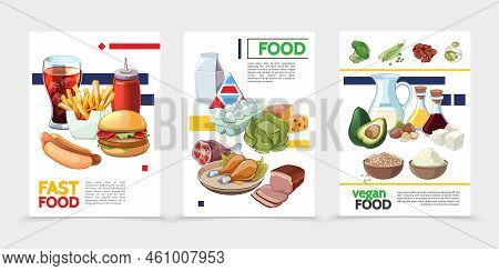 Cartoon Food Posters Vector & Photo (Free Trial) | Bigstock