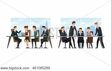 Teamwork Office Vector & Photo (Free Trial) | Bigstock