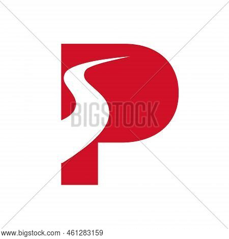 Letter P Road Logo Vector & Photo (Free Trial) | Bigstock