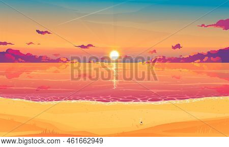Sunset Sky Background Vector & Photo (Free Trial) | Bigstock
