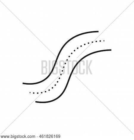 Line Art Road Icon. Vector & Photo (Free Trial) | Bigstock