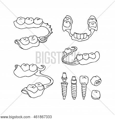 Set Dentures. Vector & Photo (Free Trial) | Bigstock
