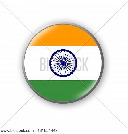 India Flag. Round Image & Photo (Free Trial) | Bigstock