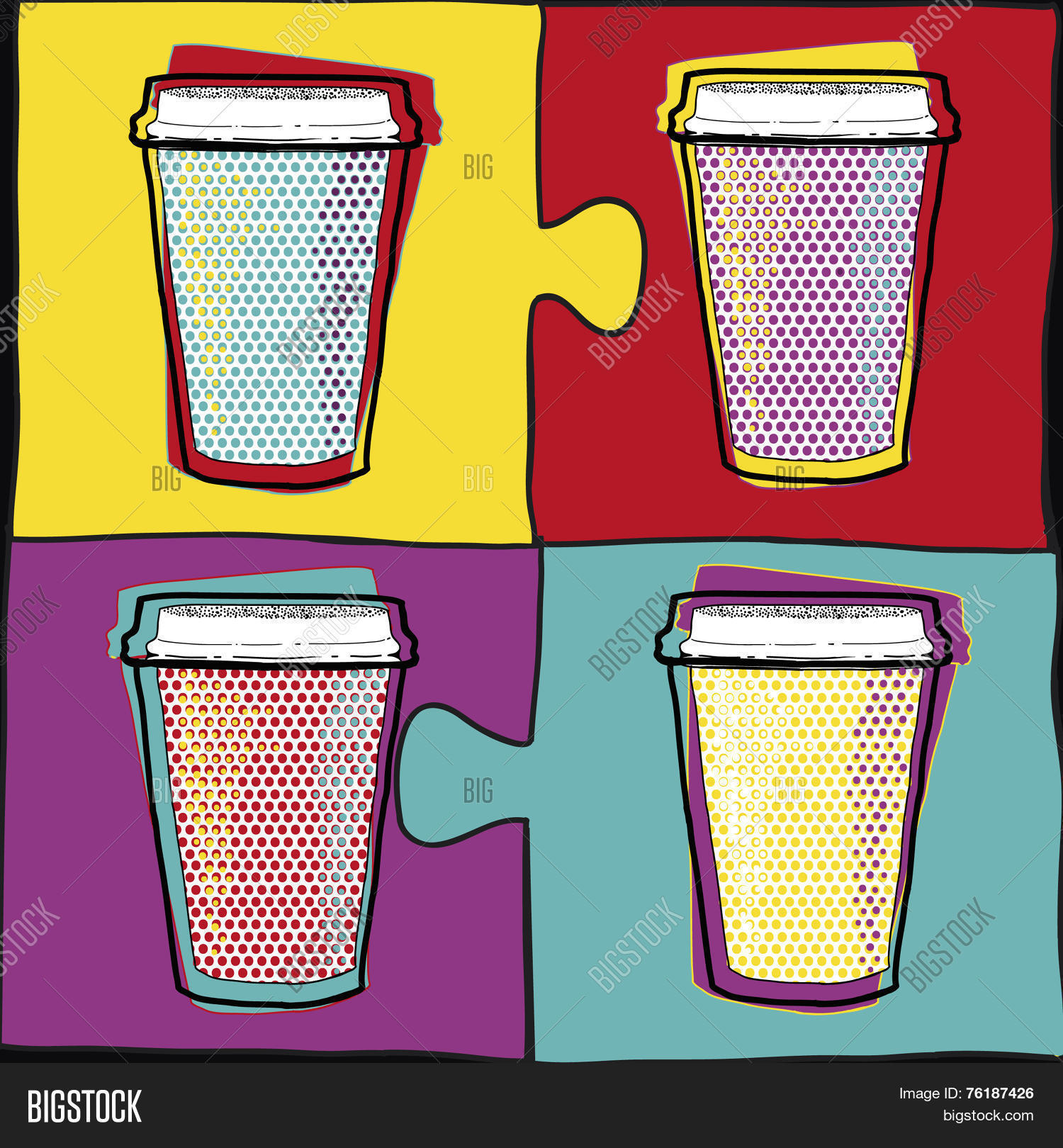 Cups Pop Art Style. Vector & Photo (Free Trial) | Bigstock