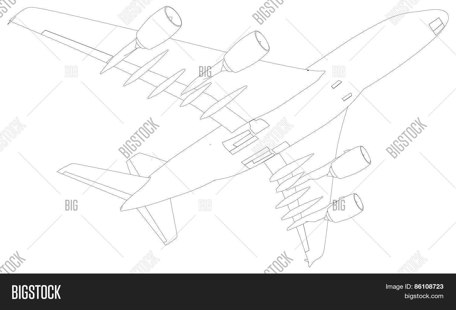 Sketch Airplane. Vector & Photo (Free Trial) | Bigstock