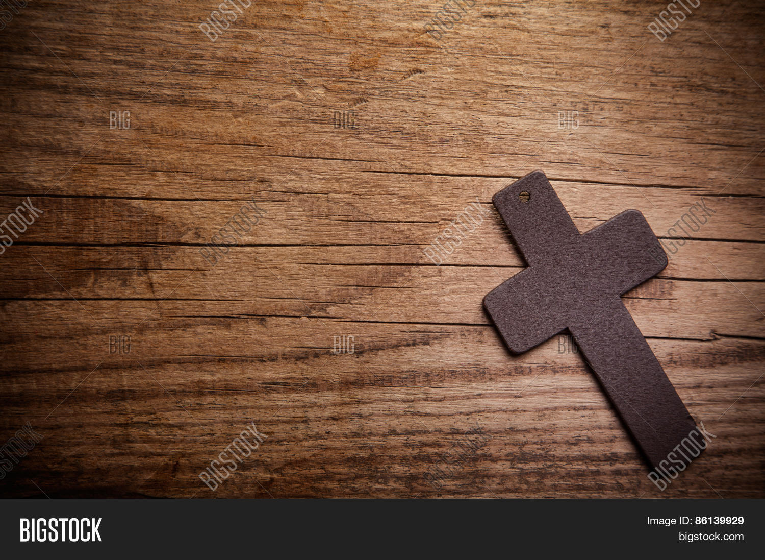 Wooden Cross On Wood Image & Photo (Free Trial) | Bigstock