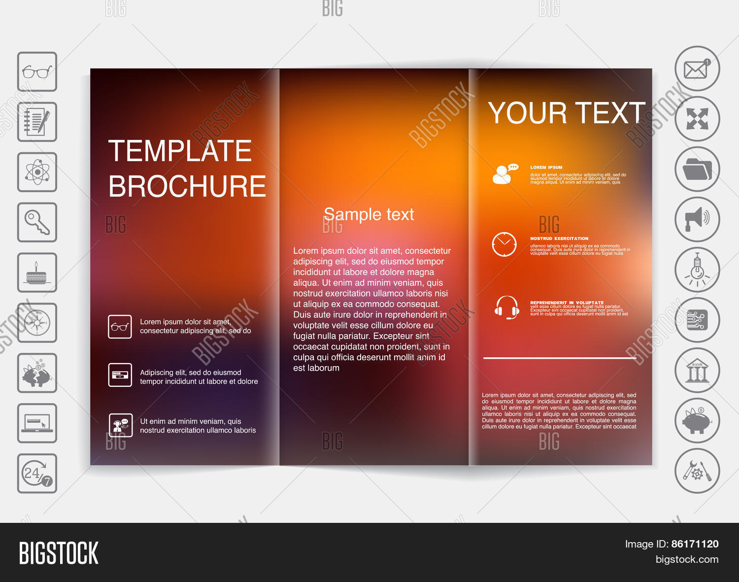 Tri-fold Brochure Vector & Photo (Free Trial) | Bigstock
