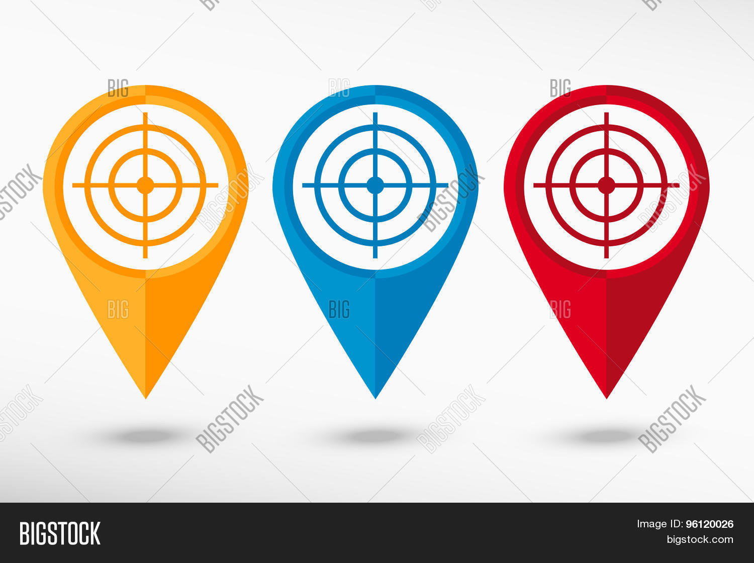 Vector Target Map Vector & Photo (Free Trial) | Bigstock