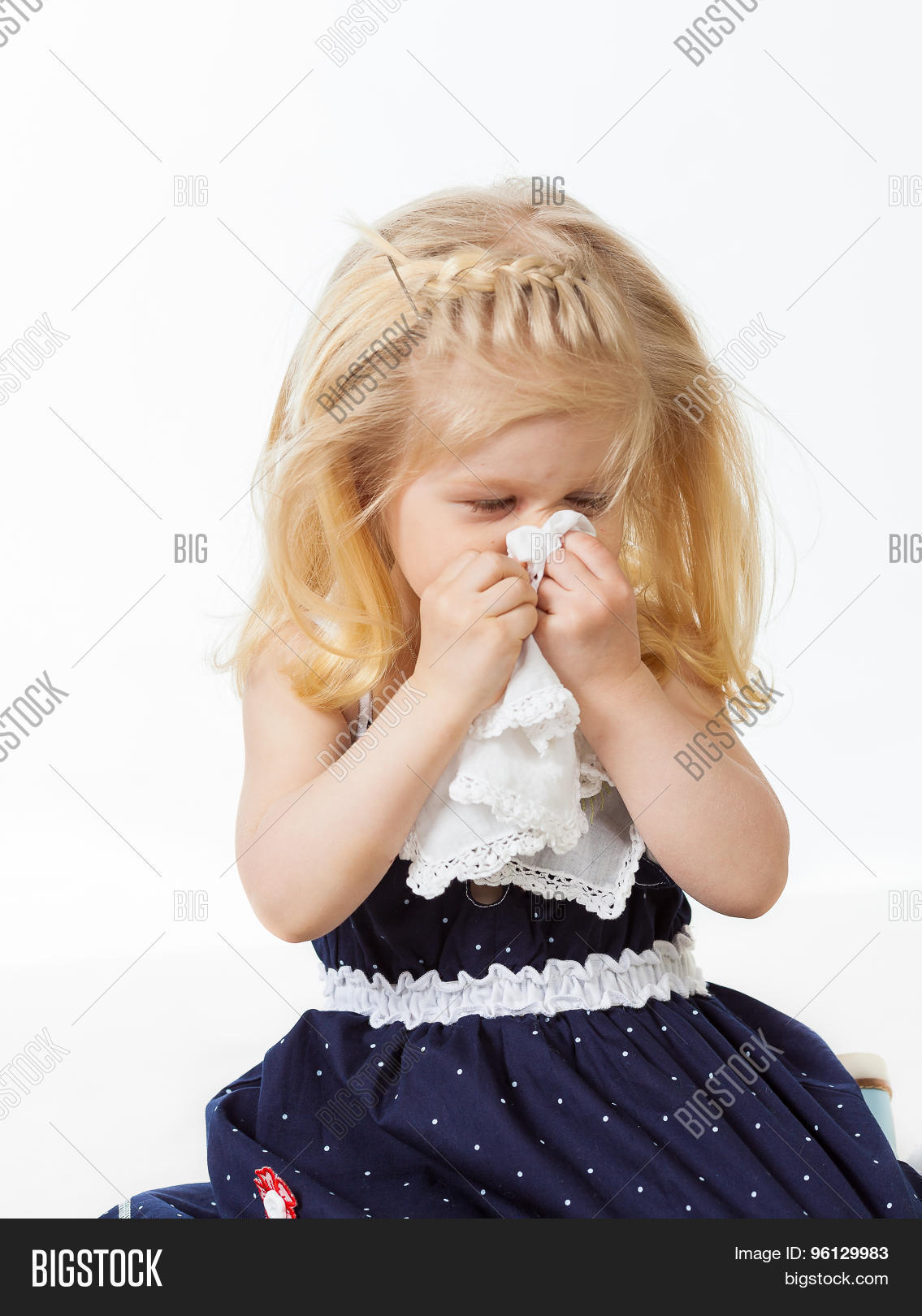 Little Girl Wiping Her Image & Photo (Free Trial) | Bigstock