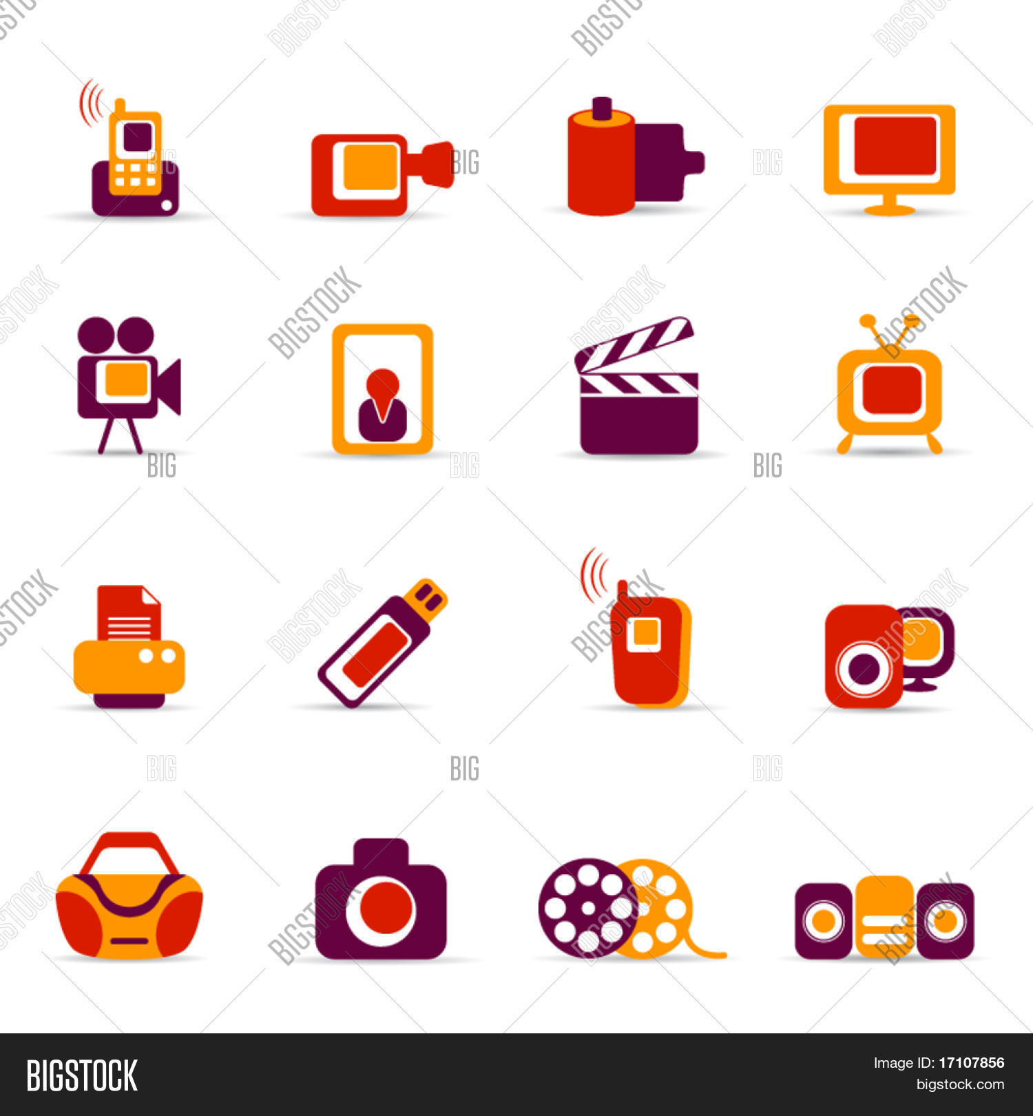 Media Icons Vector & Photo (Free Trial) | Bigstock