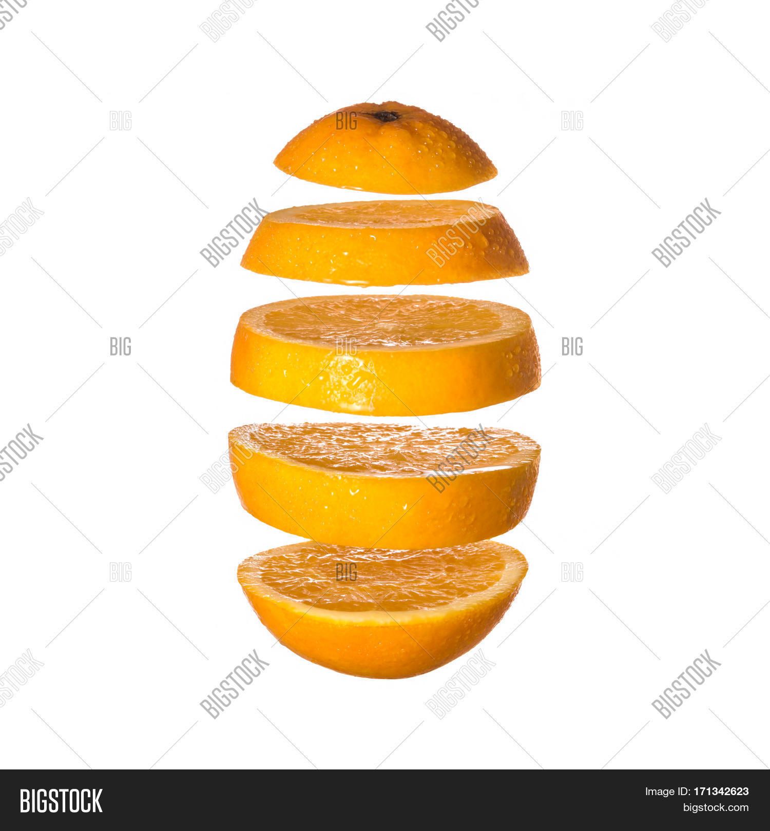 Flying Orange. Sliced Image & Photo (Free Trial) | Bigstock