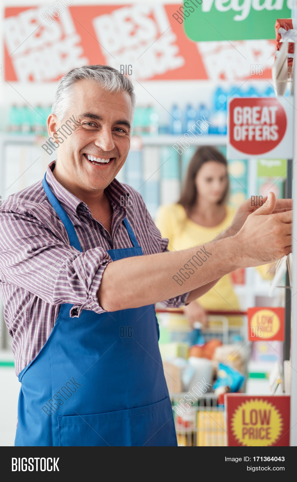 Supermarket Clerk Work Image & Photo (Free Trial) | Bigstock
