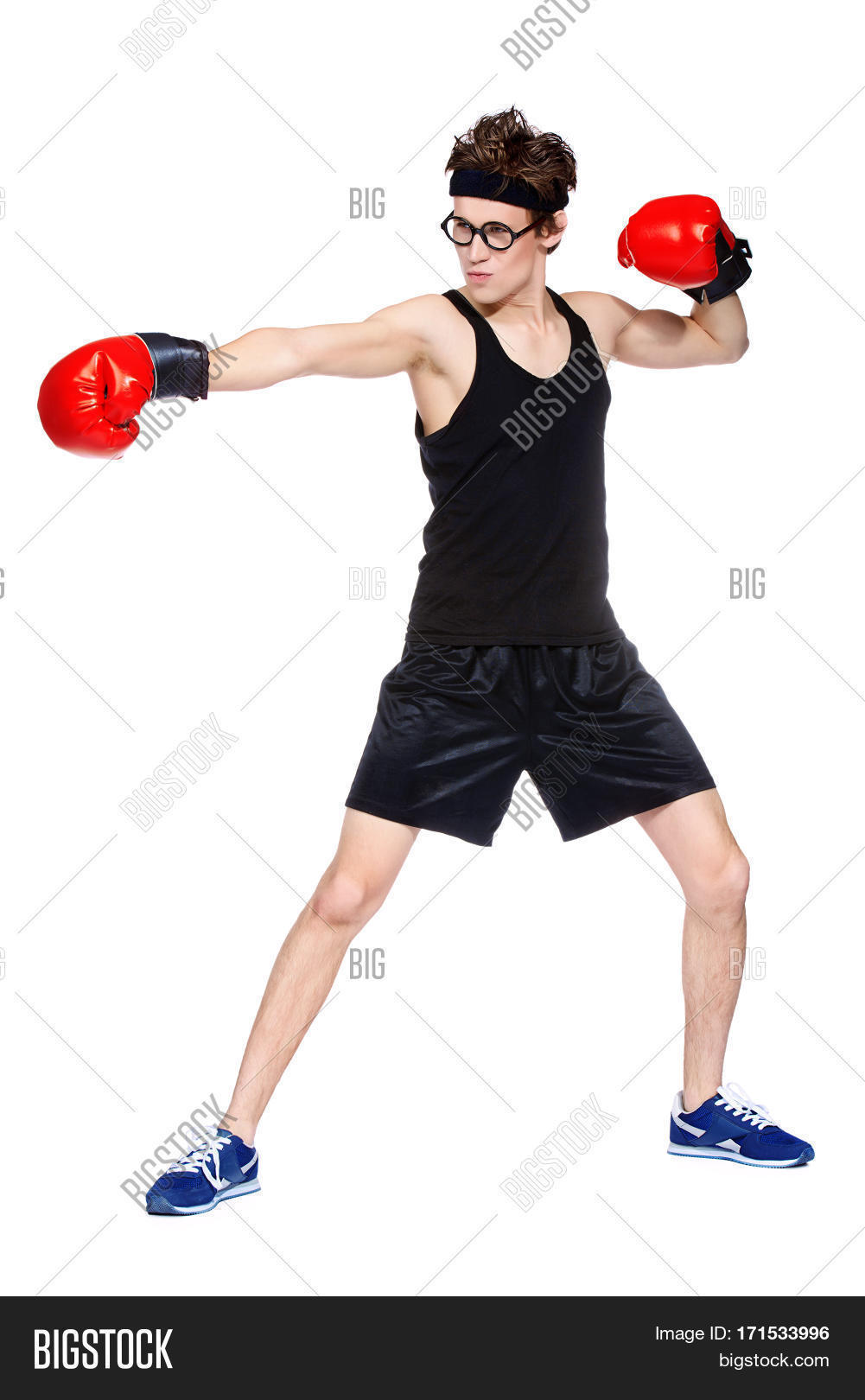 Funny Skinny Boxer Man Image & Photo (Free Trial) | Bigstock