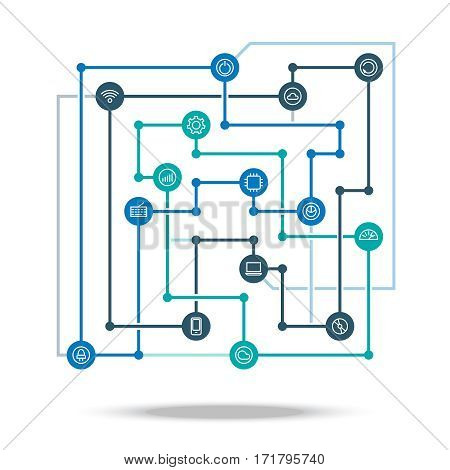 Technology Connected Vector & Photo (Free Trial) | Bigstock