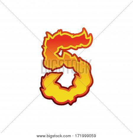 Number 5 Fire. Flames Vector & Photo (Free Trial) | Bigstock