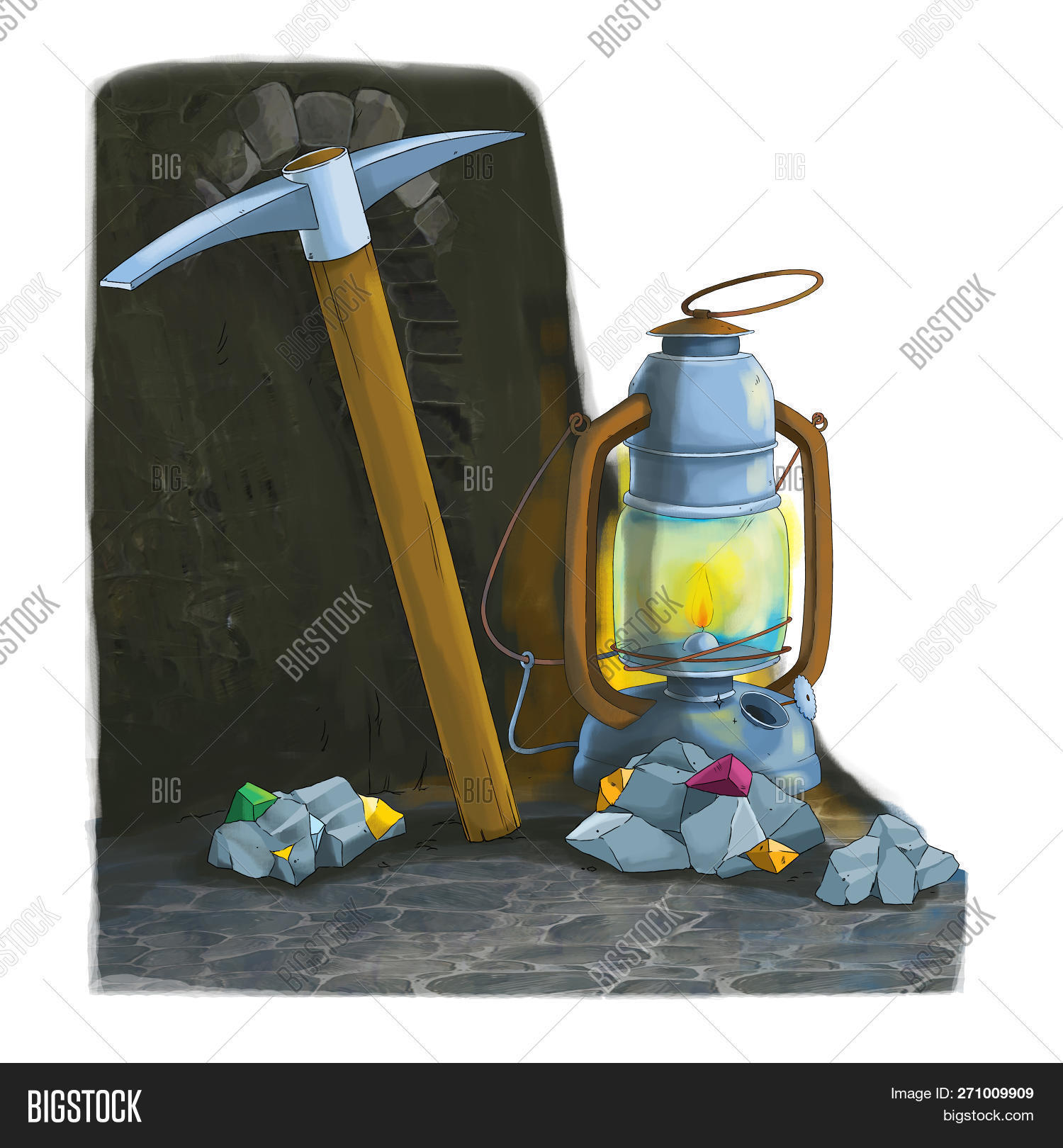 Cartoon Mining Tools Image & Photo (Free Trial) | Bigstock