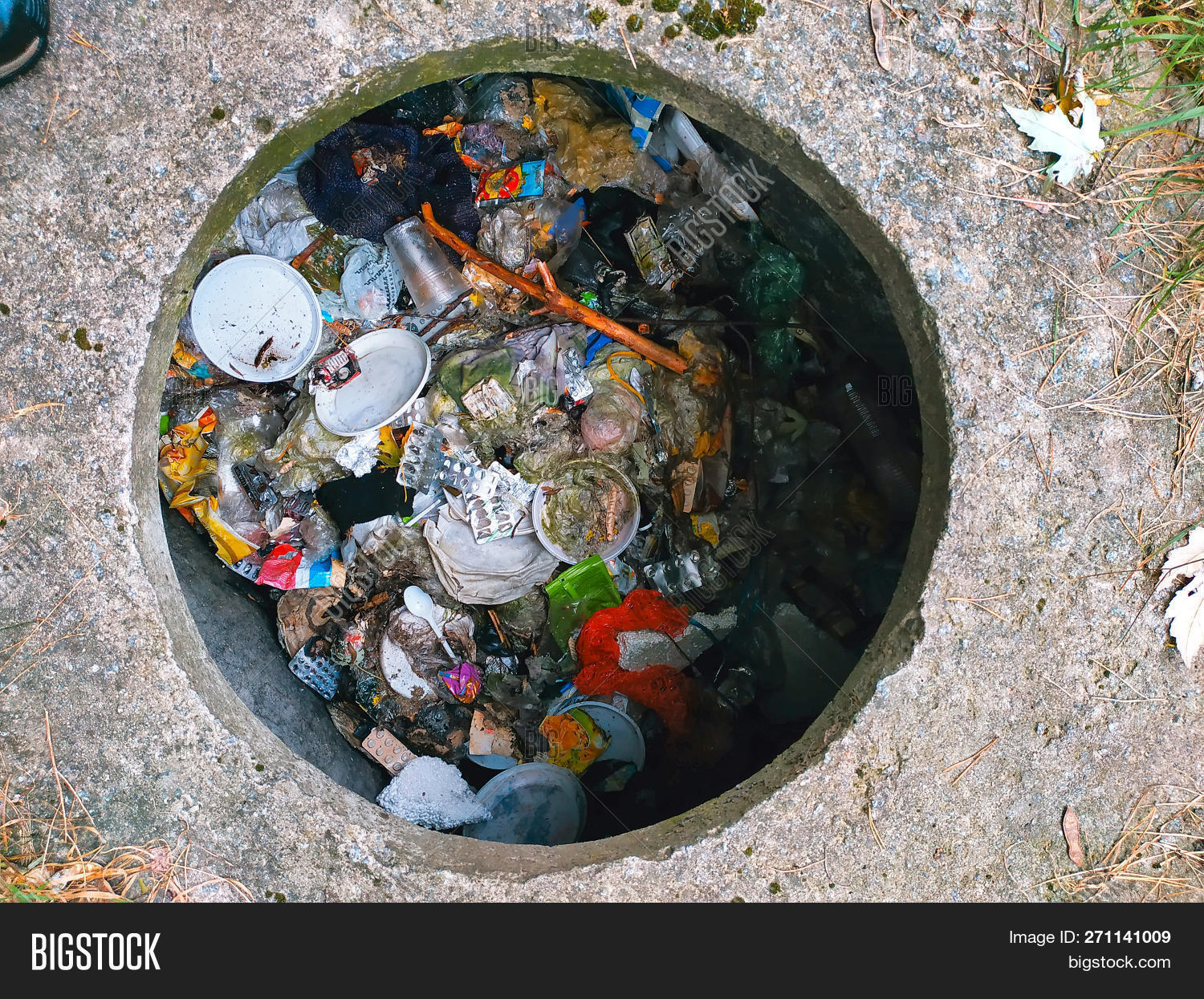 Drain Grate Garbage On Image & Photo (Free Trial) | Bigstock